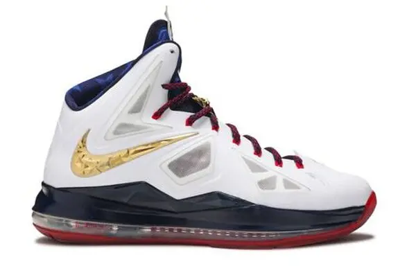 Nike Lebron 10+ Sport Pack Basketball Sneakers - White/goldyellowgold/black