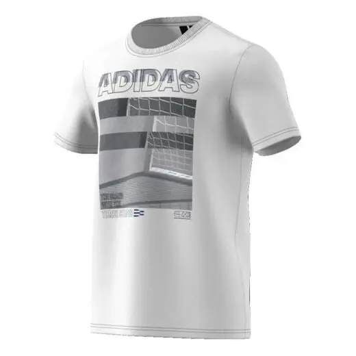 Adidas Mh Photo Tee Training Sports Round Neck Short Sleeve - White