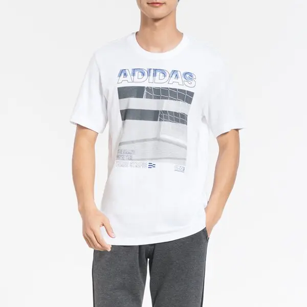 Adidas Mh Photo Tee Training Sports Round Neck Short Sleeve