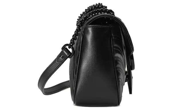 Gucci Gg Marmont Matelassé Shoulder Bag - Black