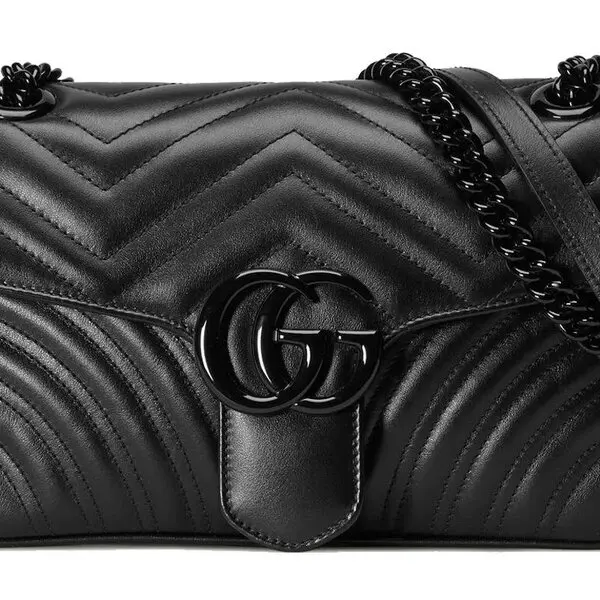 Gucci Gg Marmont Matelassé Shoulder Bag - Black