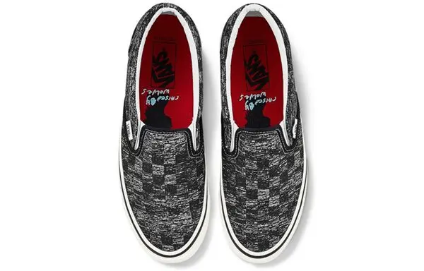 VANS Raised Wolves X Og Classic Slip-on Lx 'tv Static - Black