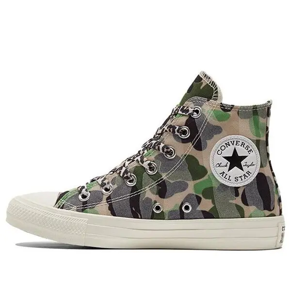 CONVERSE Chuck Taylor All Star High Top Camouflage Sneakers - Green/black