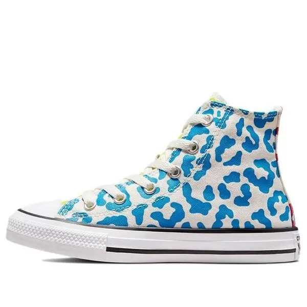 CONVERSE Chuck Taylor All Star High Top Sneakers With Leopard Print - Yellow/blue