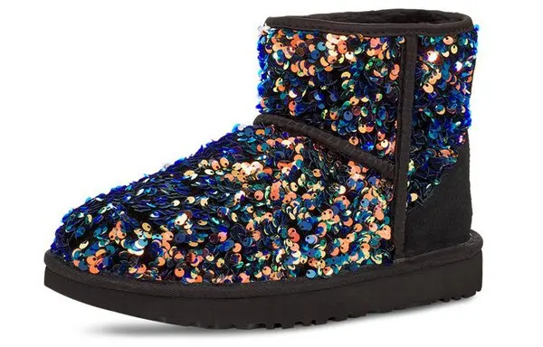 UGG Classic Mini Sequined Boots - Black