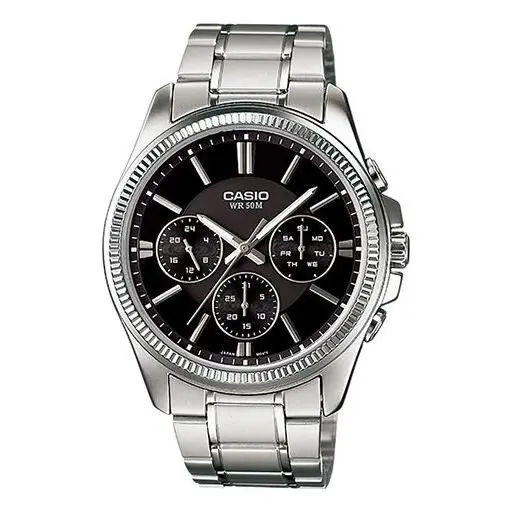 Casio Stainless Steel Quartz Analog Watch - Black