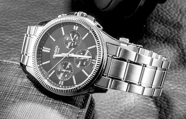Casio Stainless Steel Quartz Analog Watch - Black