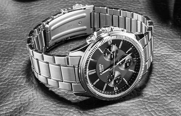 Casio Stainless Steel Quartz Analog Watch - Black
