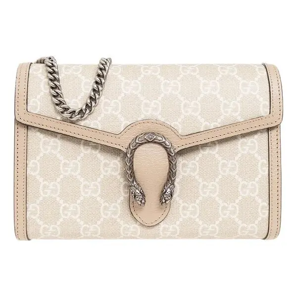 Gucci Dionysus Gg Mini Chain Wallet - Beige