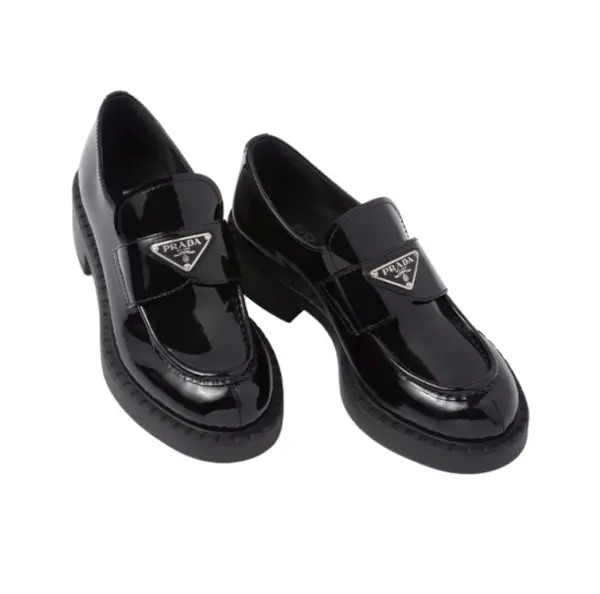 Prada Patent Leather Loafers - Black
