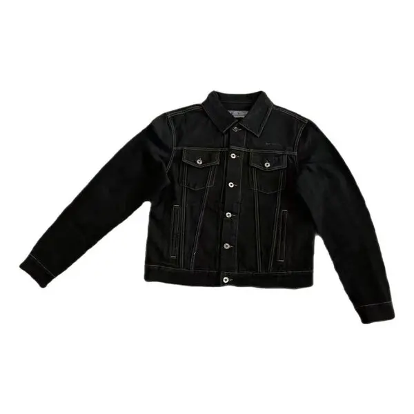 Off-White Alphabet Patterned Denim Jacket