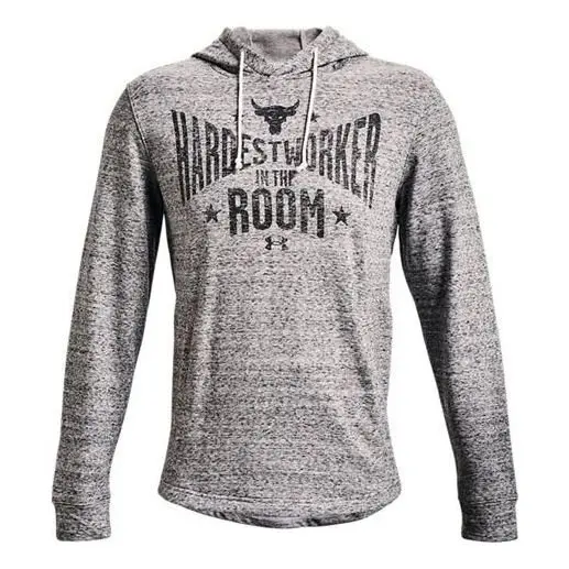 Under Armour Project Rock Hardest Worker Terry Hoodie - Grey