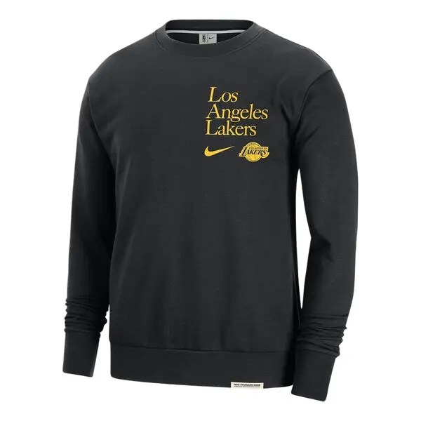 Nike X Nba Los Angeles Lakers Crew-neck Sweatshirt - Black