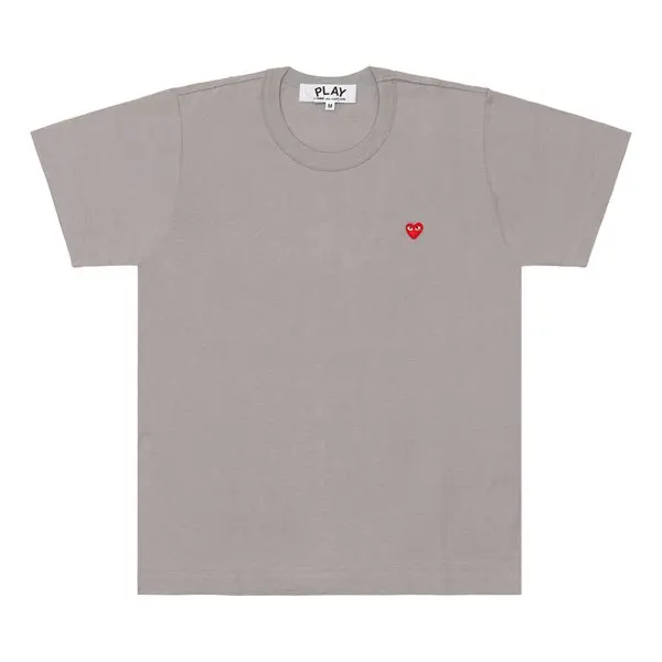 Play Comme Des Garcon Coloured Small Emblem" T-shirt - Grey