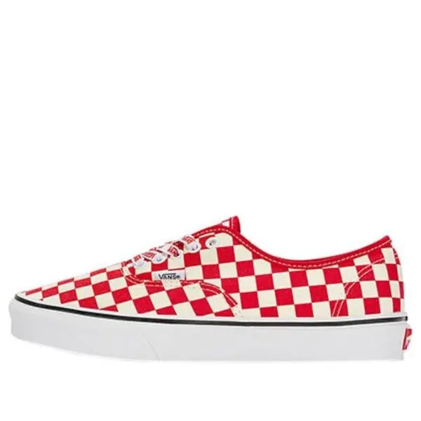 VANS Authentic Check Racing Sneakers - Red
