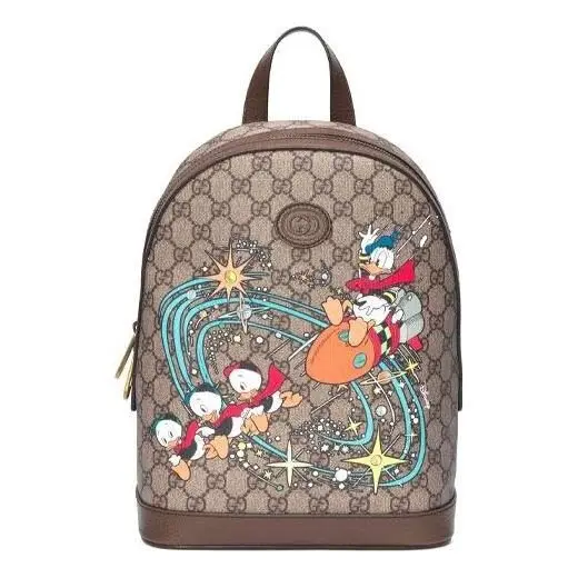 Gucci X Disney Small Donald Duck Gg Supreme Backpack - Brown