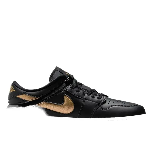 JORDAN 1 Low Easyon "black Metallic Gold" Sneakers - Black/white/metallic Gold