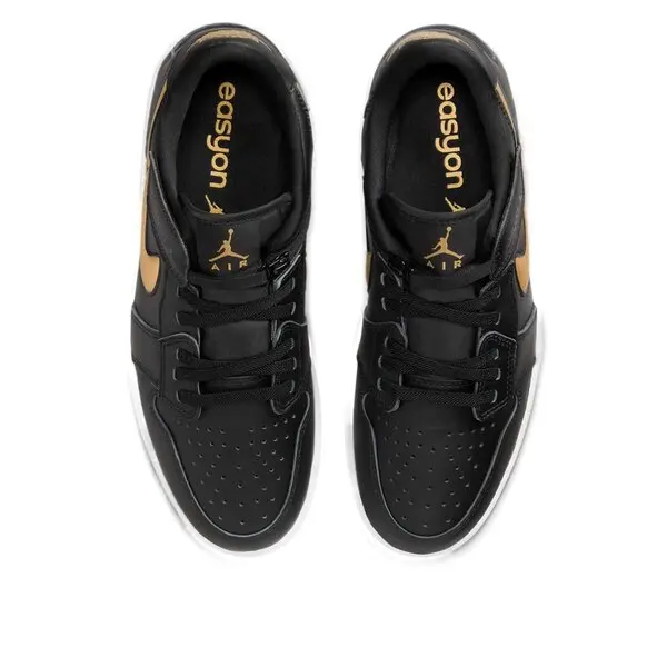 JORDAN 1 Low Easyon "black Metallic Gold" Sneakers - Black/white/metallic Gold