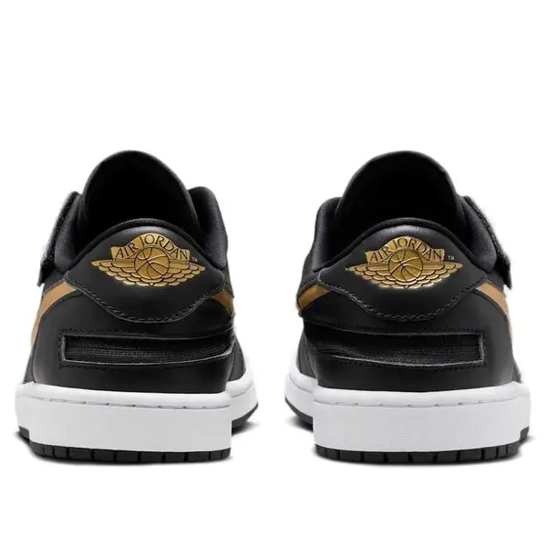 JORDAN 1 Low Easyon "black Metallic Gold" Sneakers - Black/white/metallic Gold
