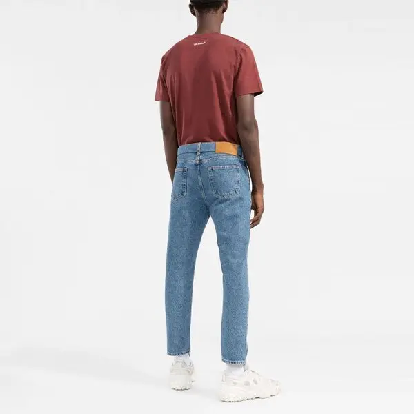 Off-White Ss22 Logo Printing Round Neck Short Sleeve Version Brick Red T-shirt