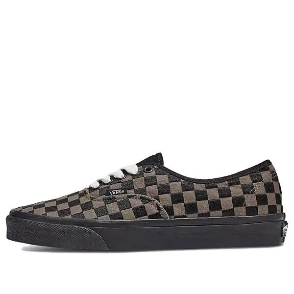 VANS Authentic Embroidered Checkerboard Sneakers - Black
