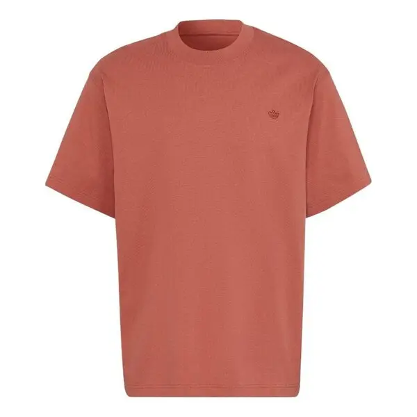 Adidas Originals Small Logo Embroidered Solid Color Round Neck Short Sleeve T-shirt - Multi-color