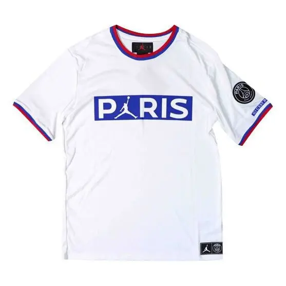 JORDAN Paris Saint-germain Team Logo Short Sleeve - White