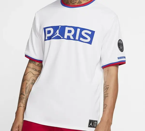 JORDAN Paris Saint-germain Team Logo Short Sleeve - White