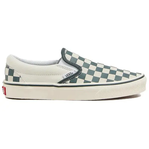 VANS Classic Slip-on Checkerboard Shoes - Green/white