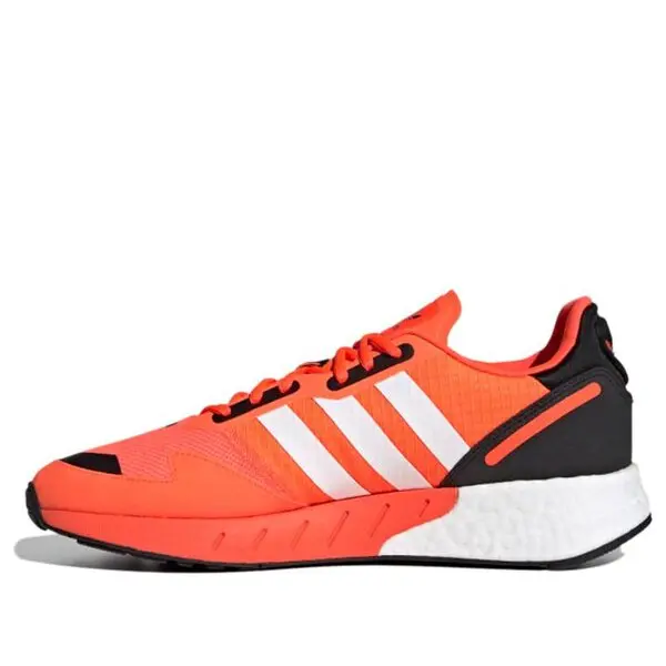Adidas Zx 1k Boost Sneakers With Graphic Logo Detail - Orange/white