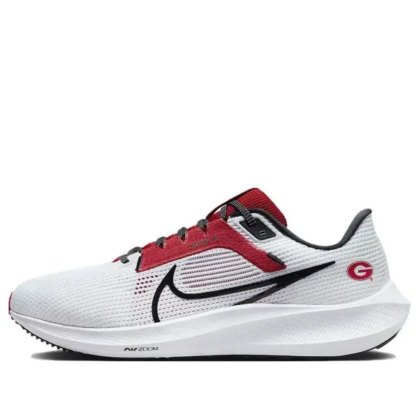 Nike Zoom Pegasus 40 "georgia" Athletic Sneakers - White/university Red/black