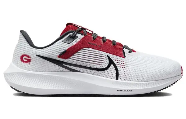 Nike Zoom Pegasus 40 "georgia" Athletic Sneakers - White/university Red/black