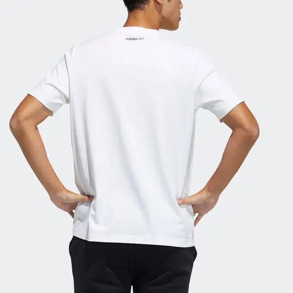 Adidas Neo Printing Sports Round Neck Short Sleeve