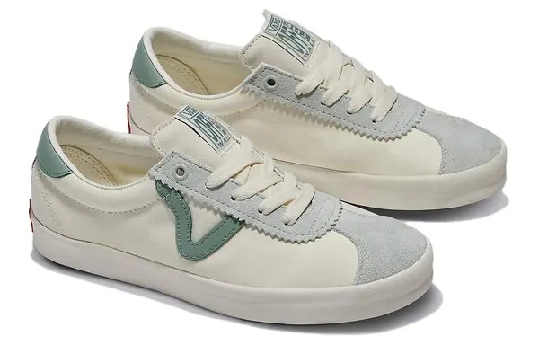 VANS Sport Low Top Sneakers - Beige/green