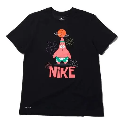 Nike Large Pattern Printing Short Sleeve - Black