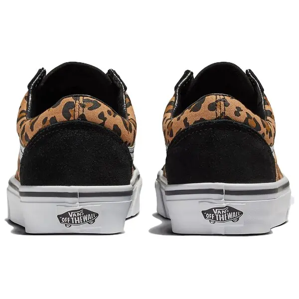 VANS Old Skool Leopard Print Lace-up Sneakers - Black/brown
