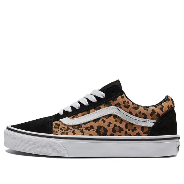 VANS Old Skool Leopard Print Lace-up Sneakers - Black/brown