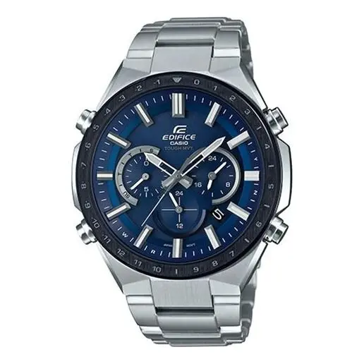 Casio Edifice Solar Powered Sapphire Crystal Stainless Steel Watch - Blue