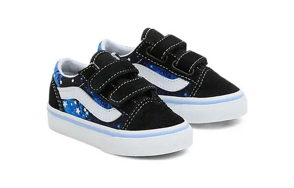 VANS Old Skool Hook And Loop Sneakers - Black/blue
