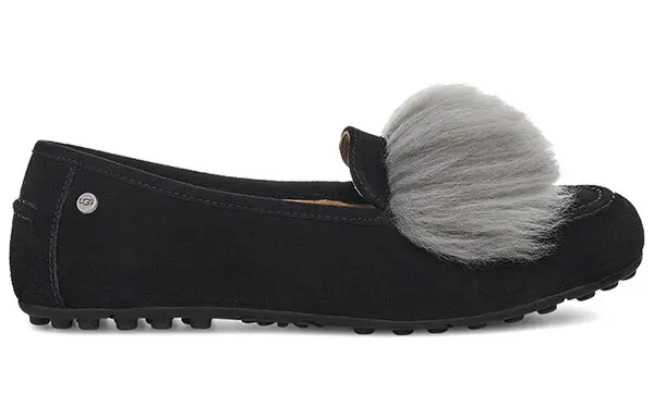 UGG California Loafer With Fur Accent - Black/gray