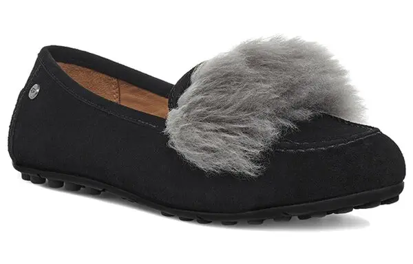 UGG California Loafer With Fur Accent - Black/gray