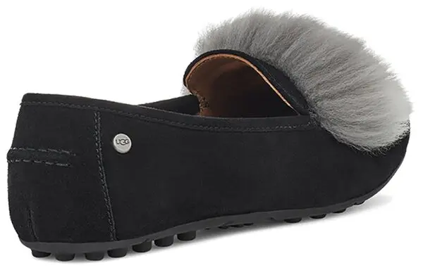 UGG California Loafer With Fur Accent - Black/gray
