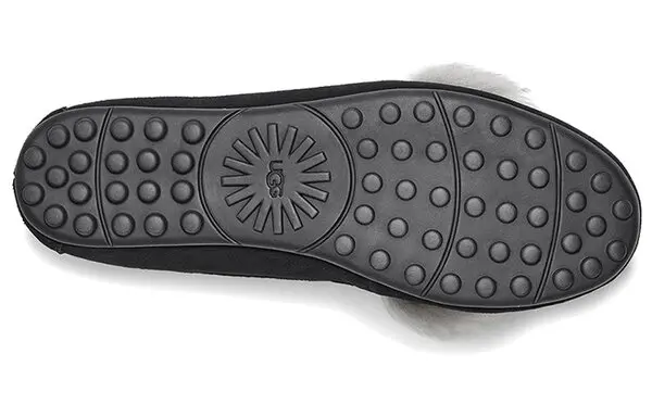 UGG California Loafer With Fur Accent - Black/gray