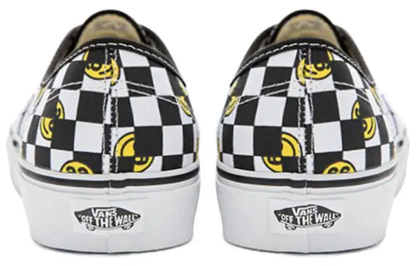 VANS Wallpaper Authentic Smiley Low Top Sneakers - Black/white