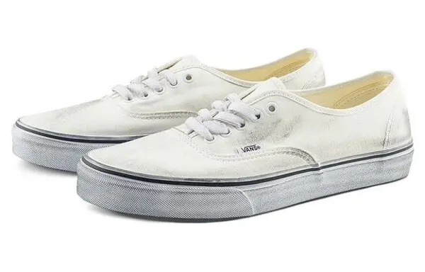VANS Authentic Distressed Sneakers - White/black