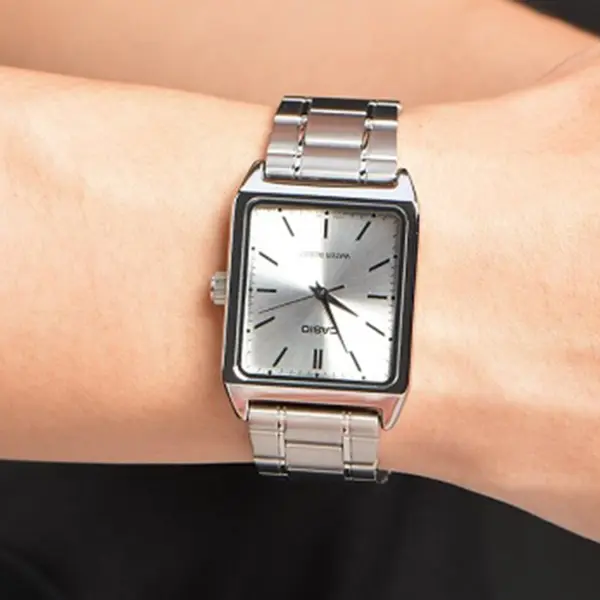 Casio Stainless Steel Analog Watch - Silver