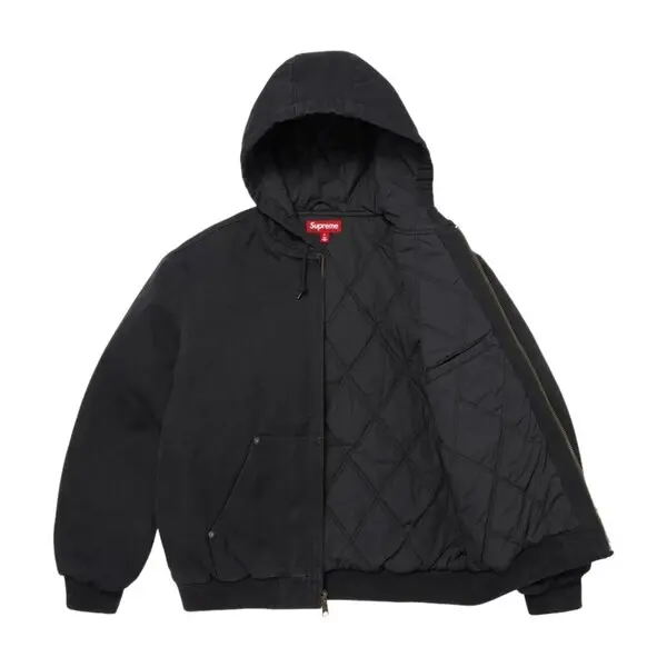 Supreme X The Misfits Ss26 Hooded Work Jacket - Black