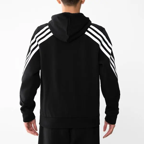 Adidas Three Stripe Knit Hooded Jacket