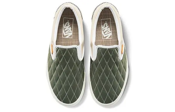 VANS Quilted Slip-on Sneakers - Green/light Gray