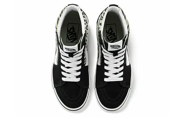 VANS Sk8-hi Canvas High Top Sneakers - Black/white